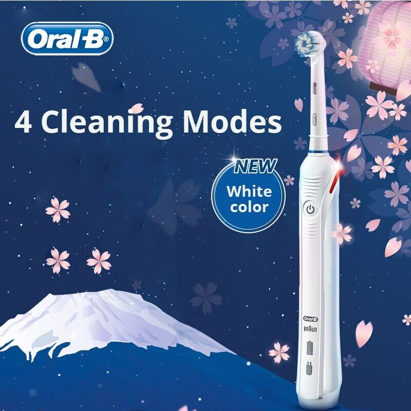 Oral-B PRO 4000 Rechargeable Electric Toothbrush 3D Sonic Rotation ...