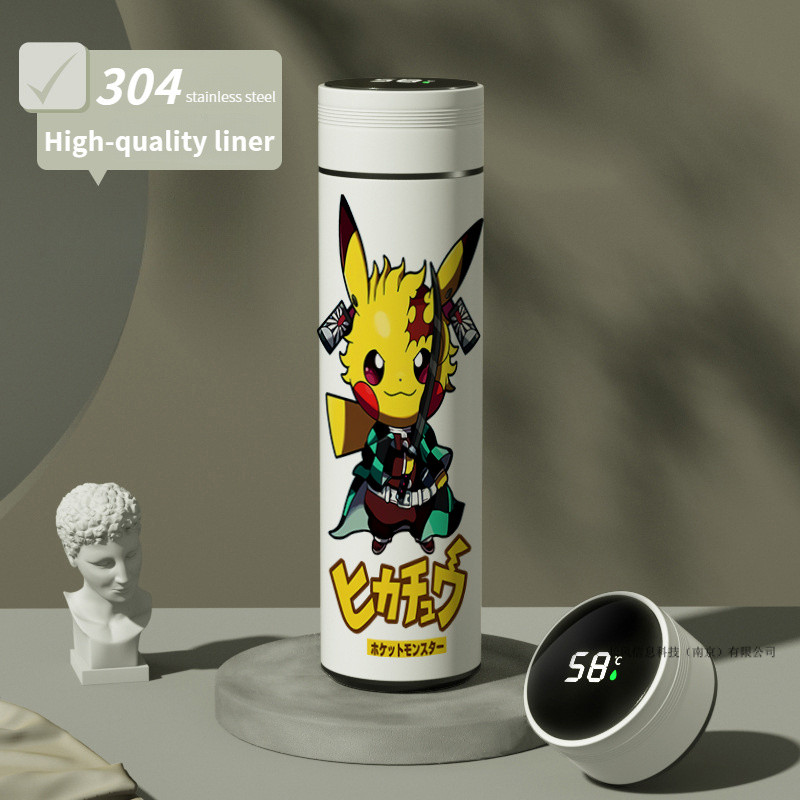 Pikachu 304 Stainless Steel Large Capacity Insulated Cup Ash Ketchum ...