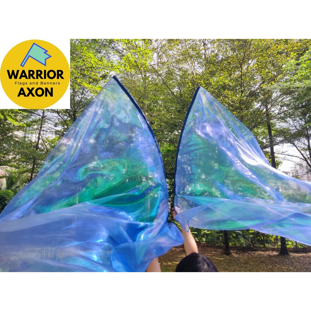 WORSHIP FLAG : WARRIOR AXON "BLESSINGS" Sheer dual tone Worship Quill ...