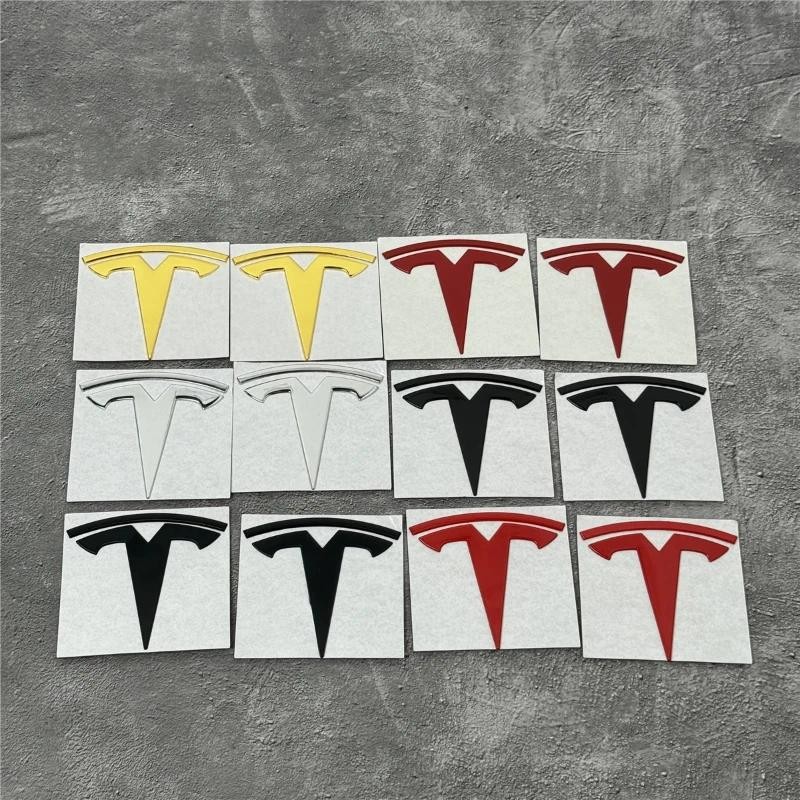 Tesla Car Front Emblem Rear Trunk Emblem Sticke for Model 3 Mode Y ...