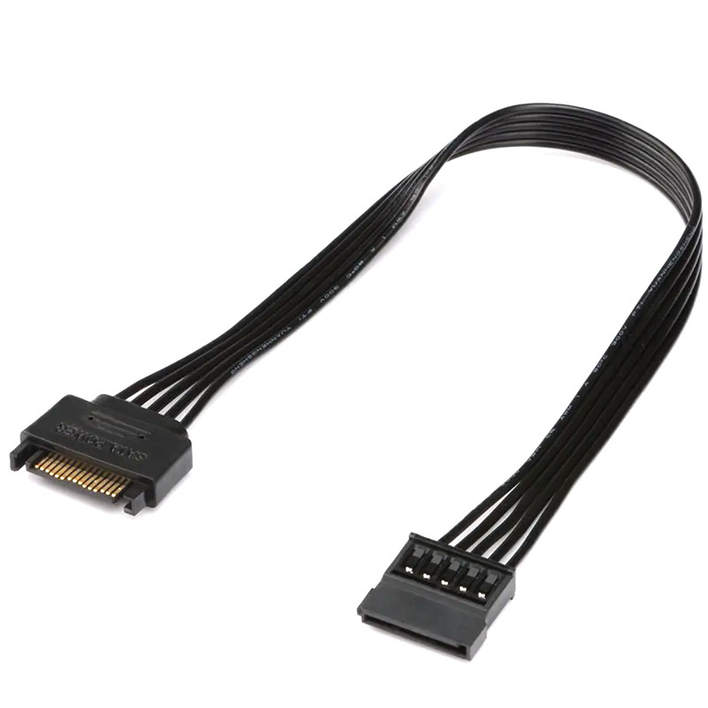 30cm 15Pin SATA Male To Female Power Extension Cable For HDD SSD 18AWG ...