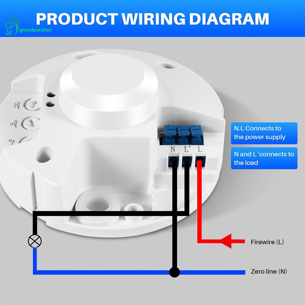 220V 800W Microwave Sensor Pir Occupancy Body Motion Detector Light ...