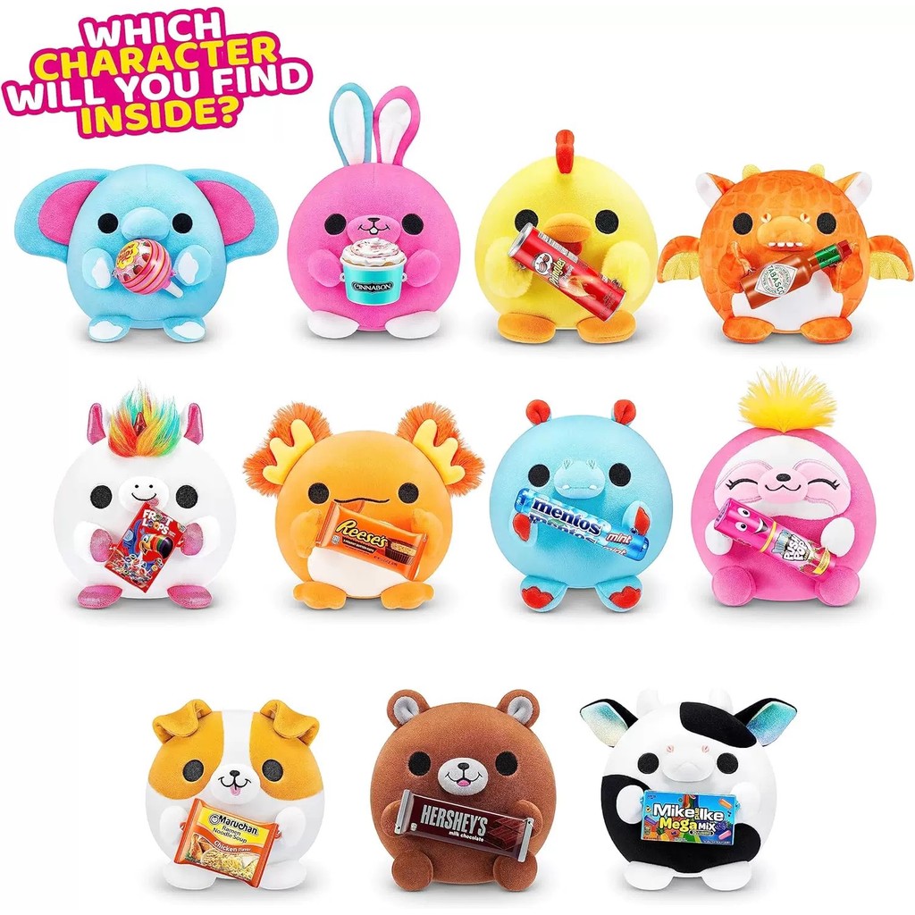 ZURU Adorable Froot Loops Cow Plush Toy Super Soft Snackles Stuffed ...