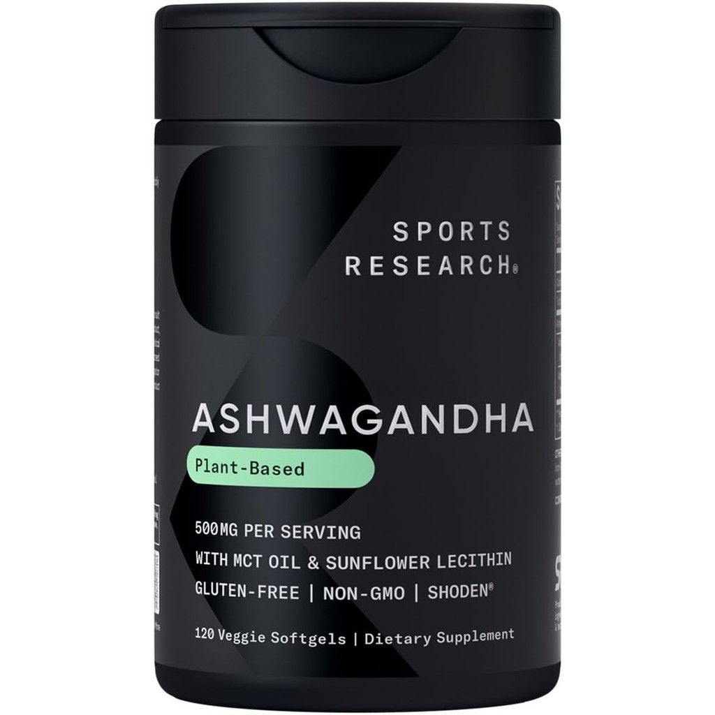Sports Research® Ashwagandha Softgels with Coconut MCT Oil - Natural ...