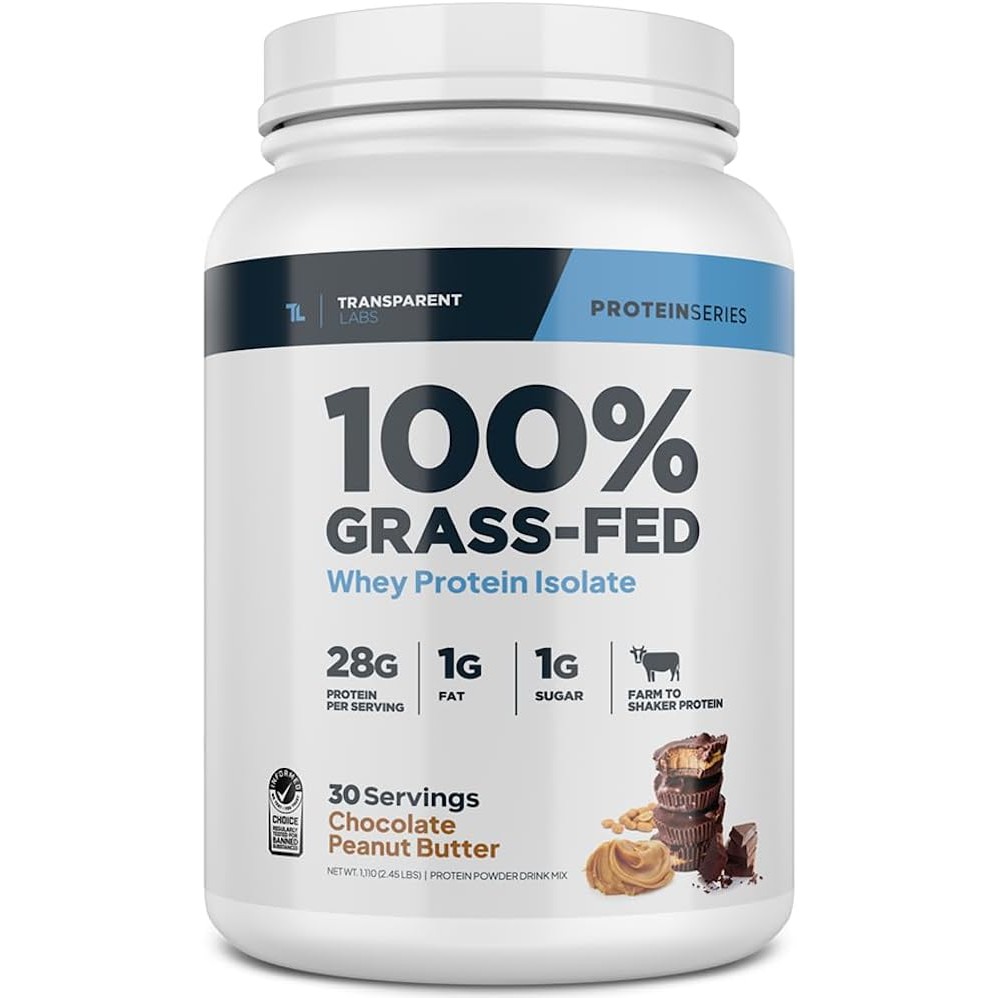 Transparent Labs Grass-Fed Whey Protein Isolate - Naturally Flavored ...