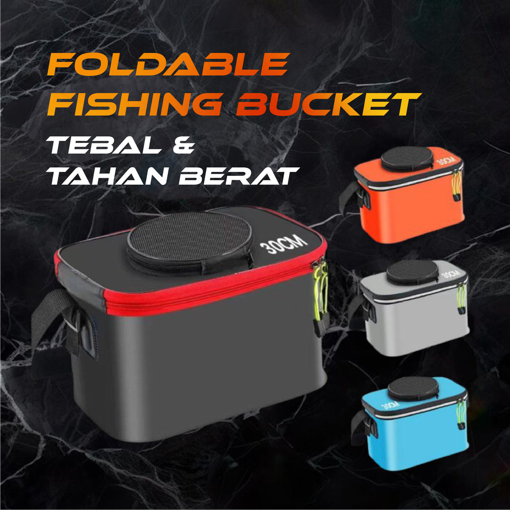 30cm EVA Portable Fish Bucket Fishing Bucket EVA Fishing Lure Tackle ...