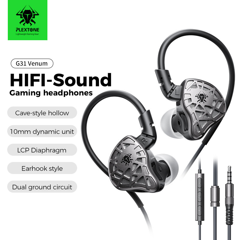 PLEXTONE G31 Venom Gaming Earphones,In-ear Earphones,Esports Headphones ...