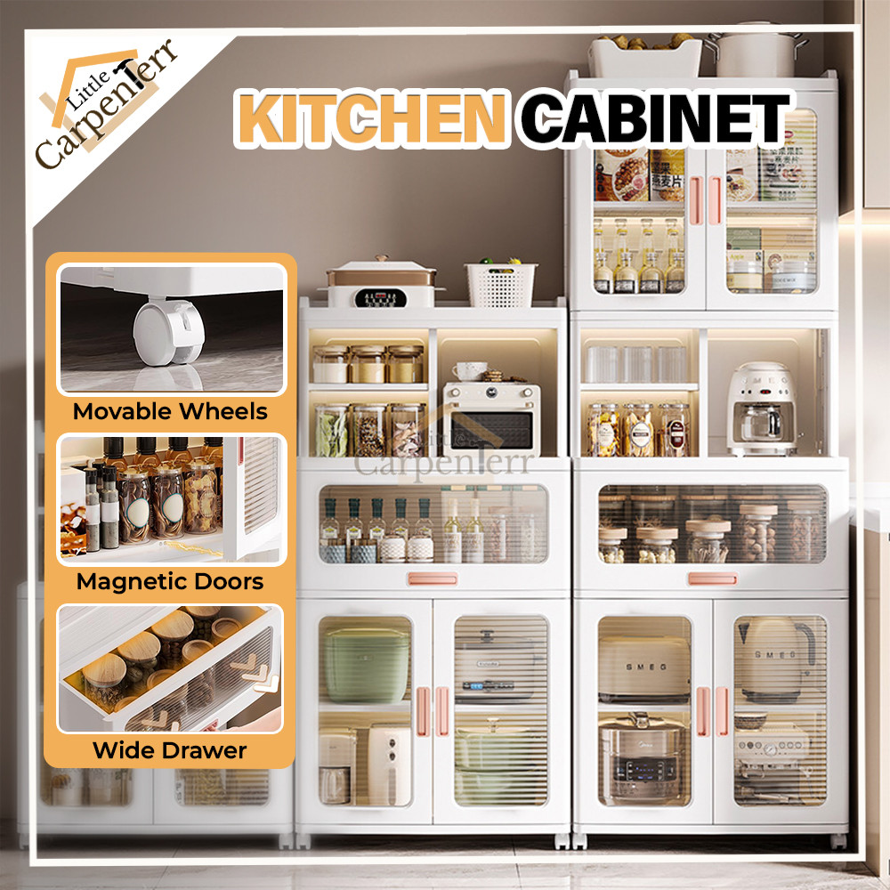 Little Carpenterr Foldable Kitchen Cabinet Storage Almari Dapur Cabinet ...