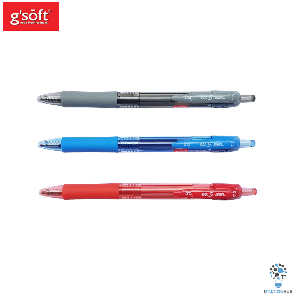 G'Soft EX5 Retractable Gel Ink Pen | Gsoft 0.5mm | Home Office School ...