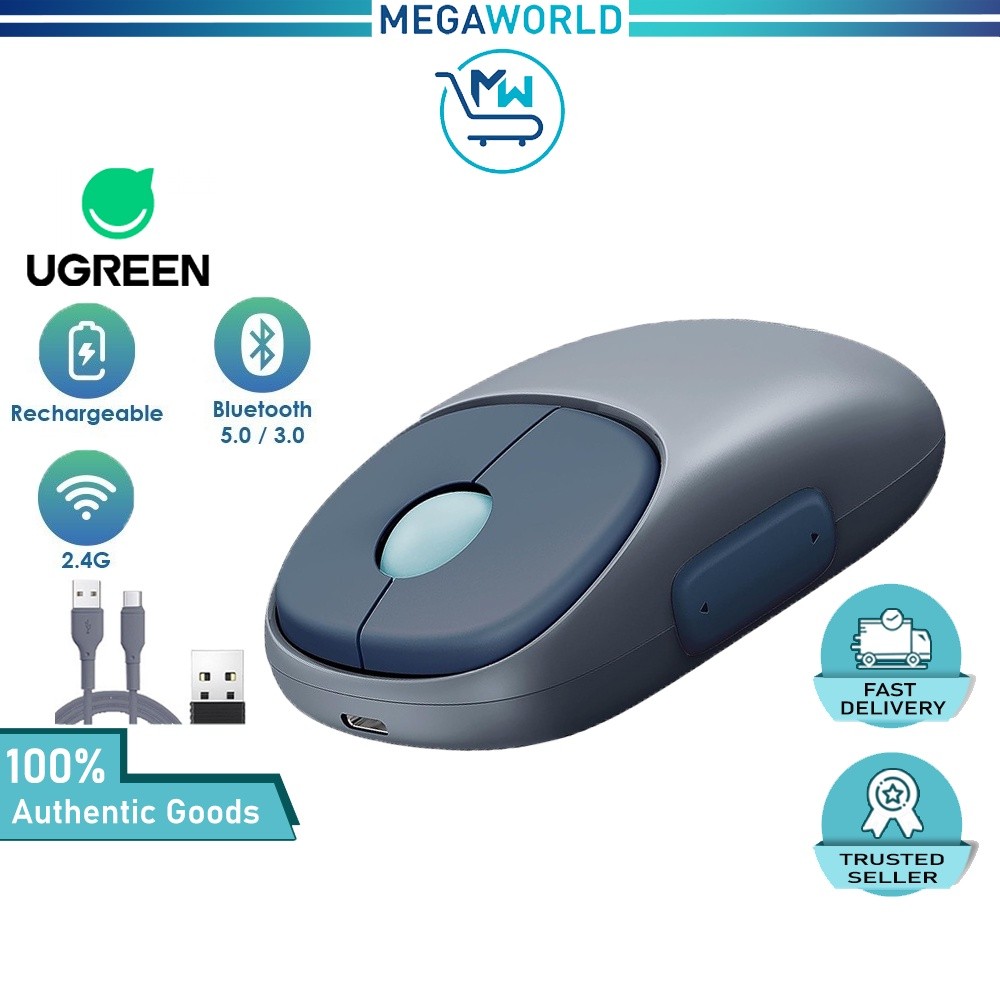 UGREEN Bluetooth Rechargeable Wireless Mouse Type C Charging 4000DPI ...