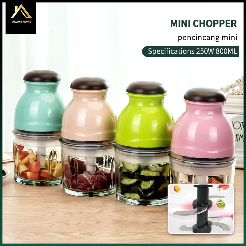 250W 800ML Meat Grinder Capsule Cutter Food Processor Spin Chopper ...