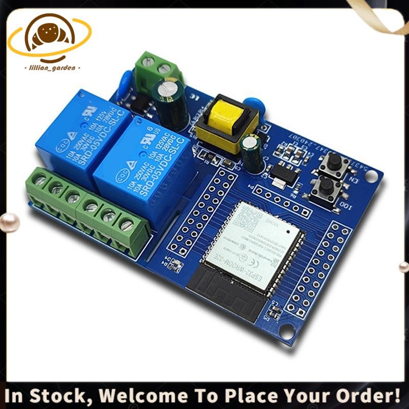 ESP32 Relay Module Dual Channel WiFi Bluetooth Relay Module ESP32-WROOM Secondary Development ...
