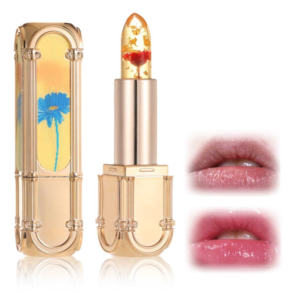 Warna menukar gincu, bunga Jelly Lip Gloss, warna menukar pelembap ...