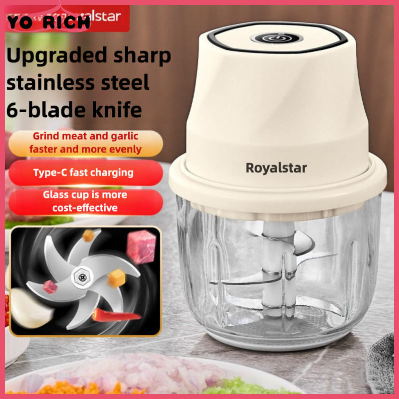 Royalstar Mini Blender Garlic Chopper Electric Food Chopper Portable ...