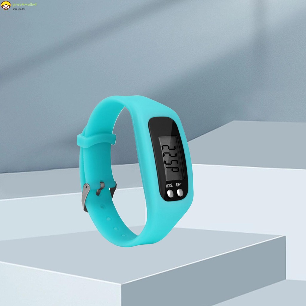 Pedometer Watch with LCD Display Simple Operation Walking Fitness ...