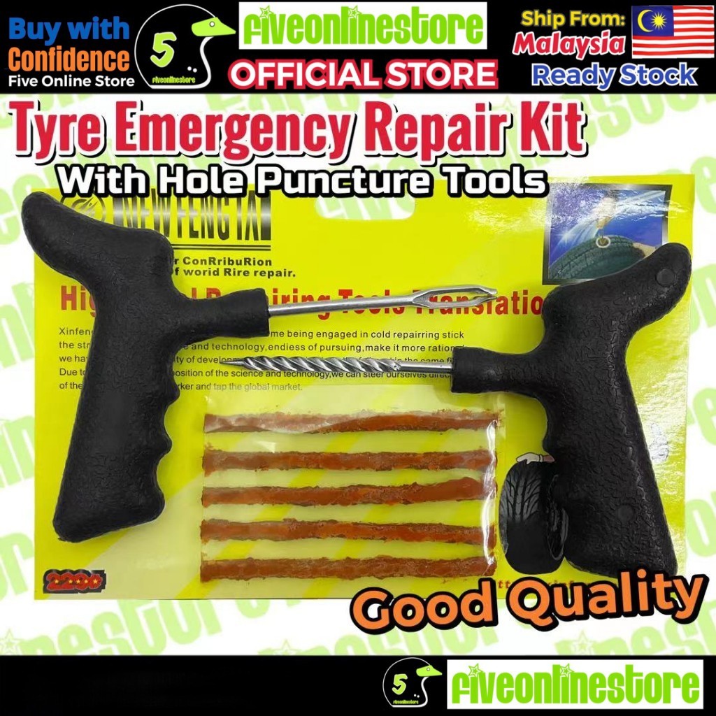 Tyre Seal With Hole Puncture Tire Repair Kit Tubeless 5Pcs Seal Patch ...
