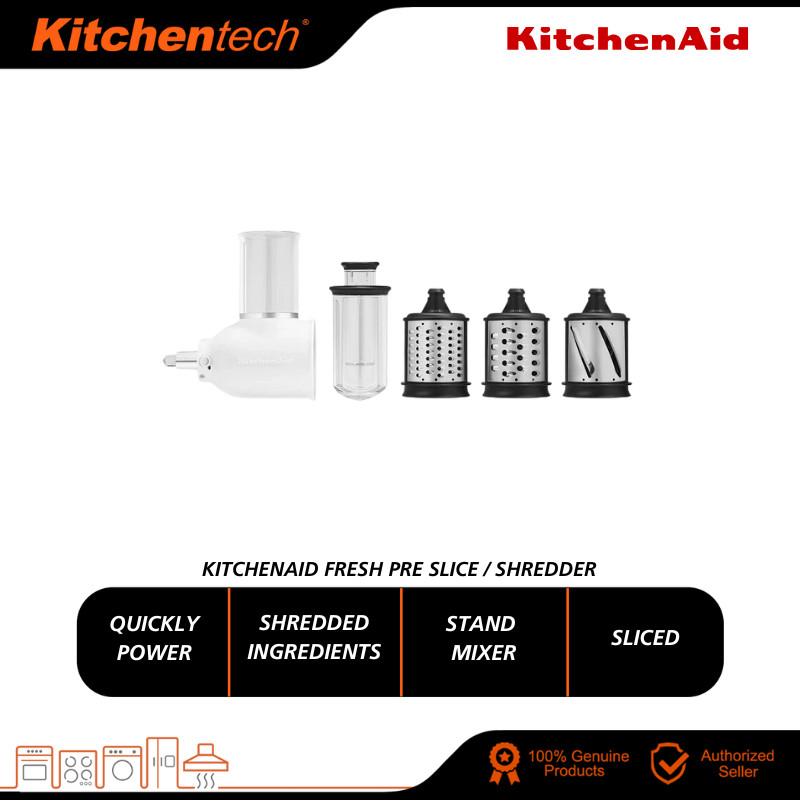 KitchenAid Fresh Pre Slicer/Shredder KSMVSA Stand Mixer Quickly Power ...