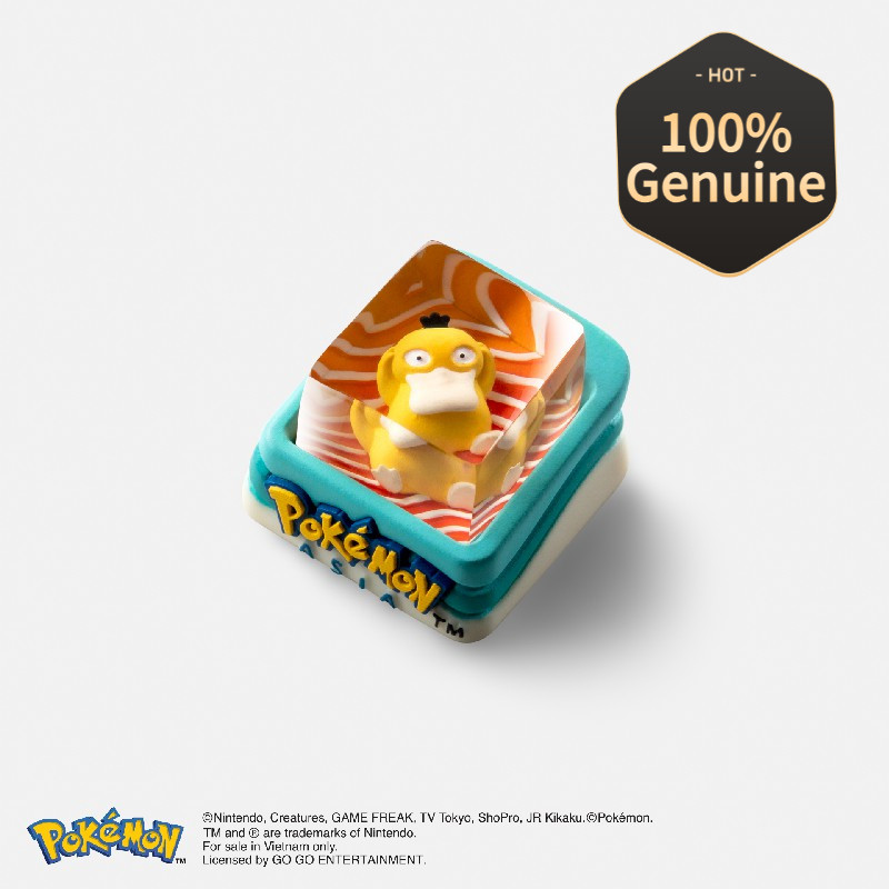 100% Dwarf Factory Pokemon Psyduck 可达鸭 Pokémon Resin Keycap | Shopee ...