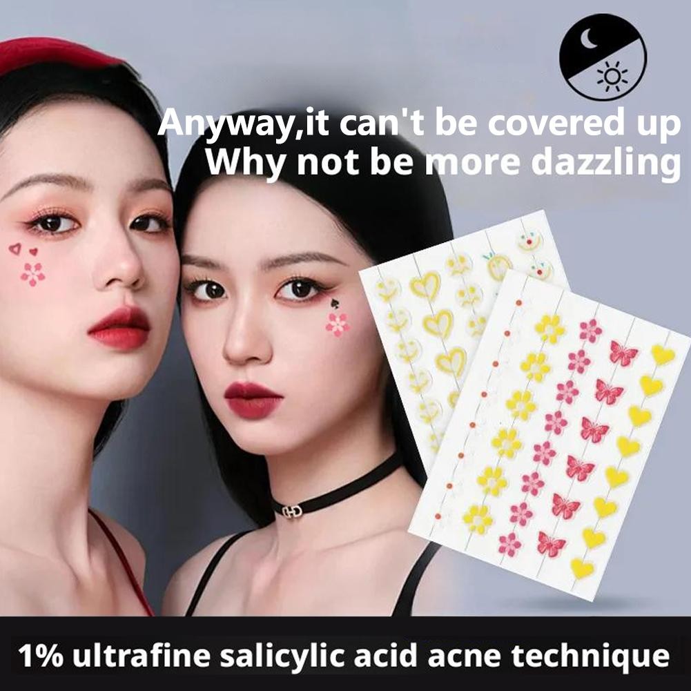 Colorful Cartoon Butterfly Star Shaped Pimple Patches PE Acne Invisible ...