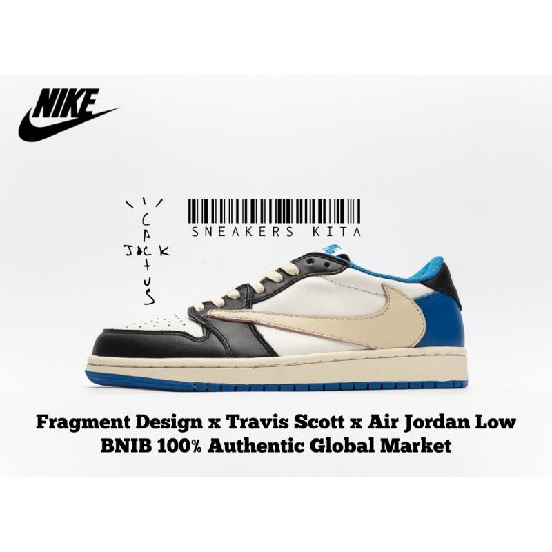 Sepatu Nike Air Jordan 1 Low Travis Scott Fragment Design DM7866-140 ...