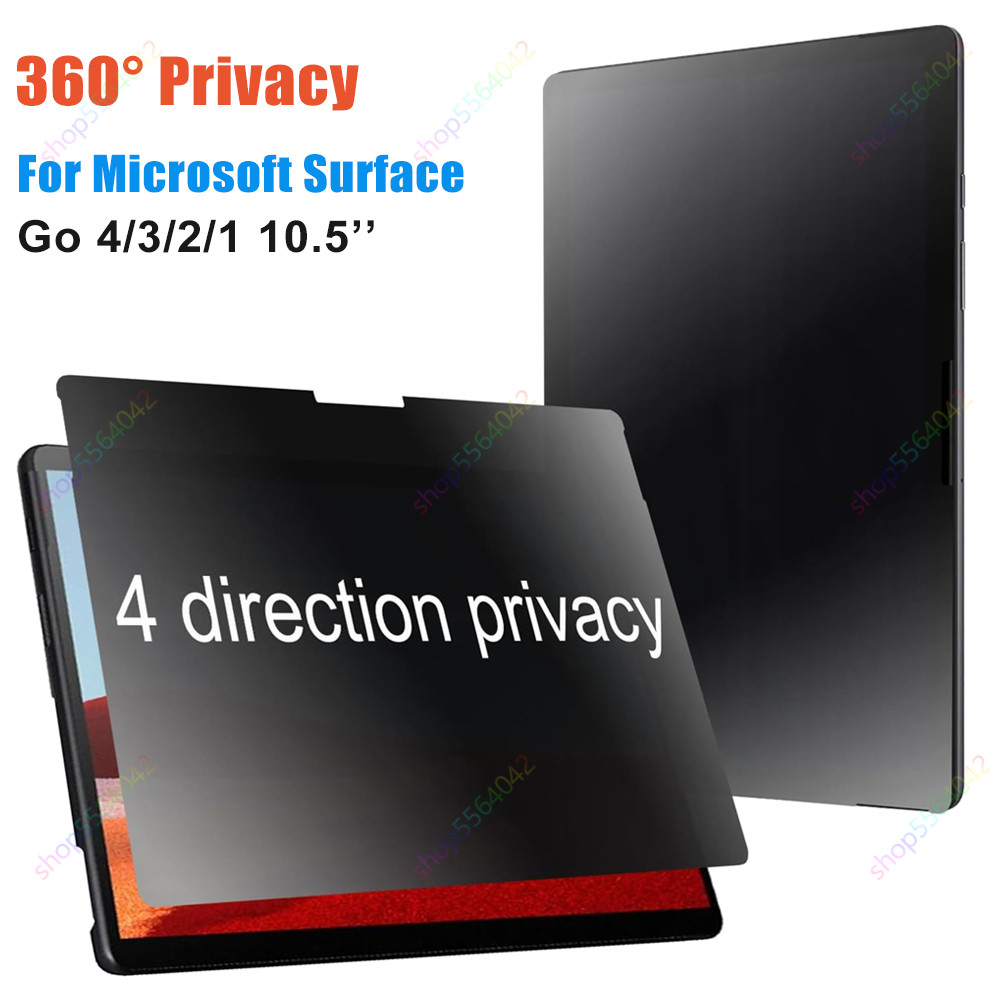 4-Way Privacy Screen Protector for Microsoft Surface Go 4/3/2 10.5 inch ...