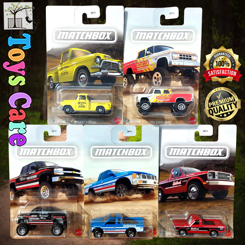 Matchbox Truck Pickup Set 5 Pcs Nissan Hardbody GMC Stepside Ford ...