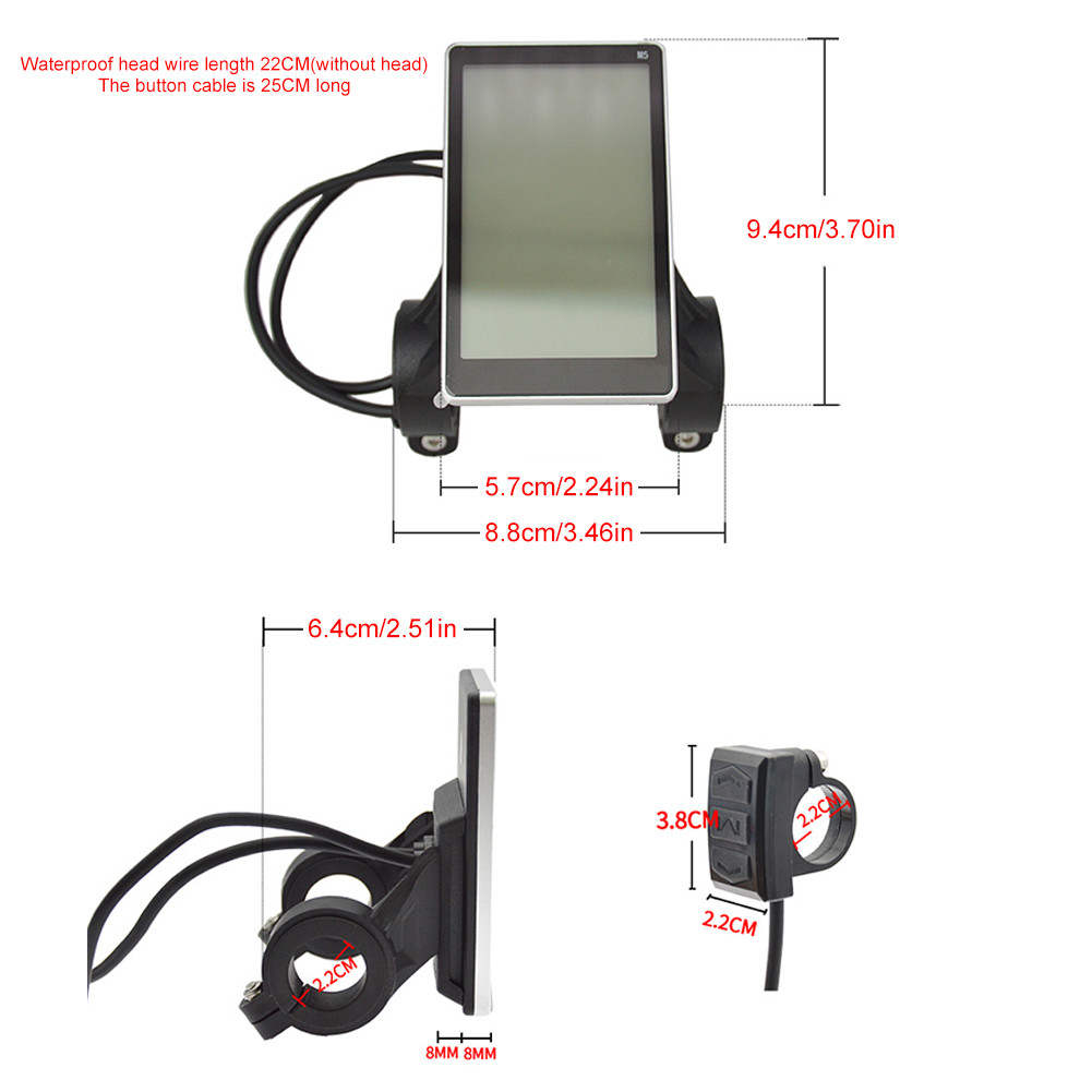E-bike Display 24-48V Waterproof Electric Scooter Panel Screen for ...