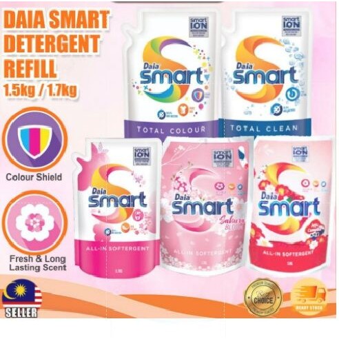 Daia Smart Concentrated Liquid Detergent Refill 1.7kg | Shopee Malaysia