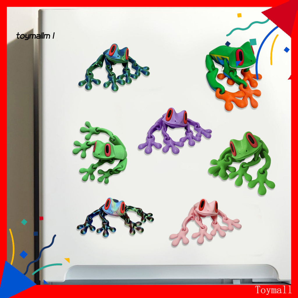 [TM] Poseable Frog Model 3d Printed Frog Toy Magnetic Frog Figurine ...
