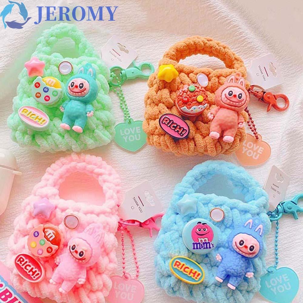 JEROMY Labubu Plush Coin Purse, Labubu Doll Plush Purse Backpack Charms ...