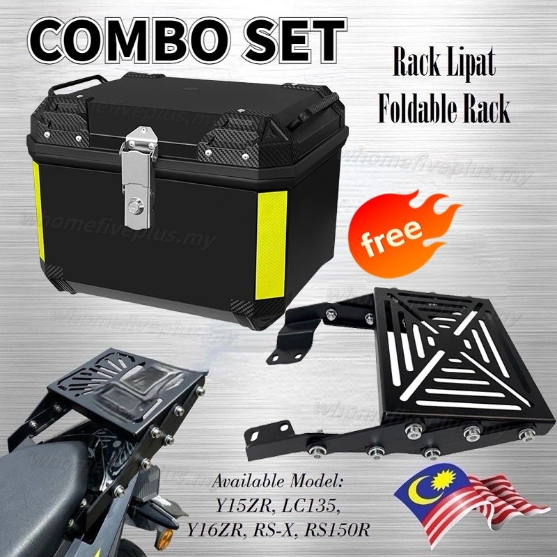 【COMBO SET】Monorack + top box 45L rak lipat box motor LC135 FIV8 Y15 ...
