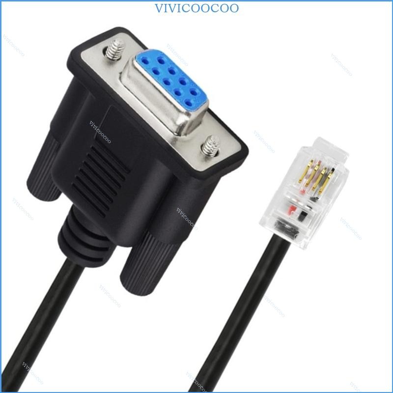 VIVI 180CM RJ9 4P4C to DB9 9 Pin RS232 Serial Port Console Cable for ...