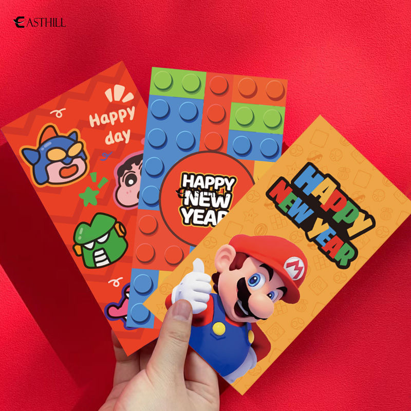 EASTHILL Cartoon Anime Mario Lego Crayon Shin-Chan Red Envelope ...