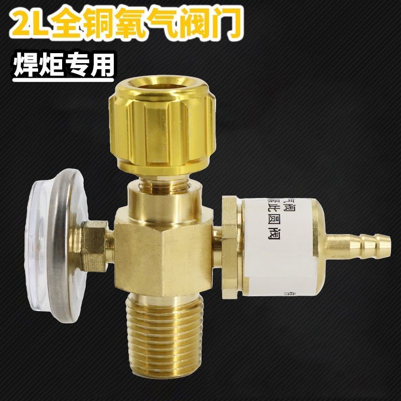 2l Oxygen Cylinder Valve Switch with Gauge Pressure Reducer All Copper ...