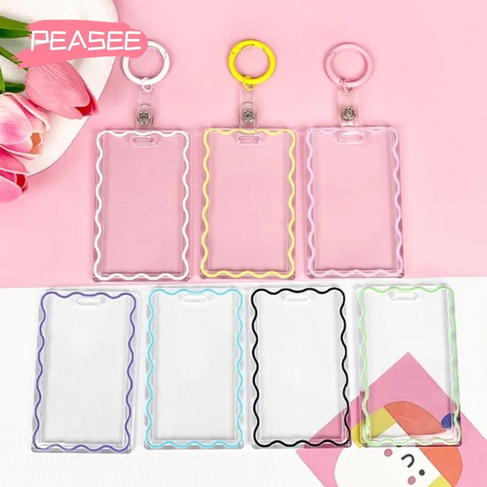 [PEASEE] Idol Card Holder, Bus Card Transparent Kpop Photocard Holder ...