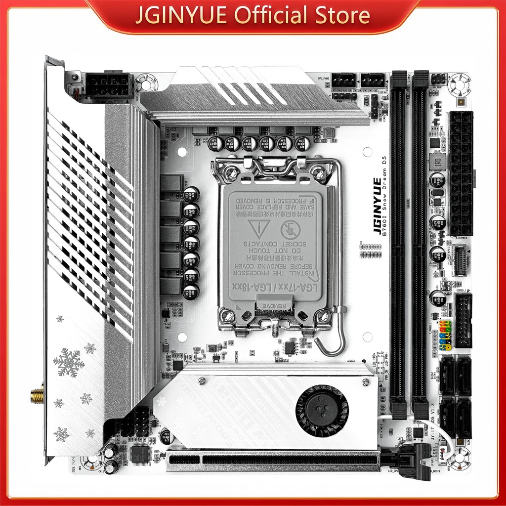 JGINYUE B760i-Snow Dream Motherboard LGA 1700 Support Intel Core 12th 13th 14th DDR5 7000mhz RAM ...