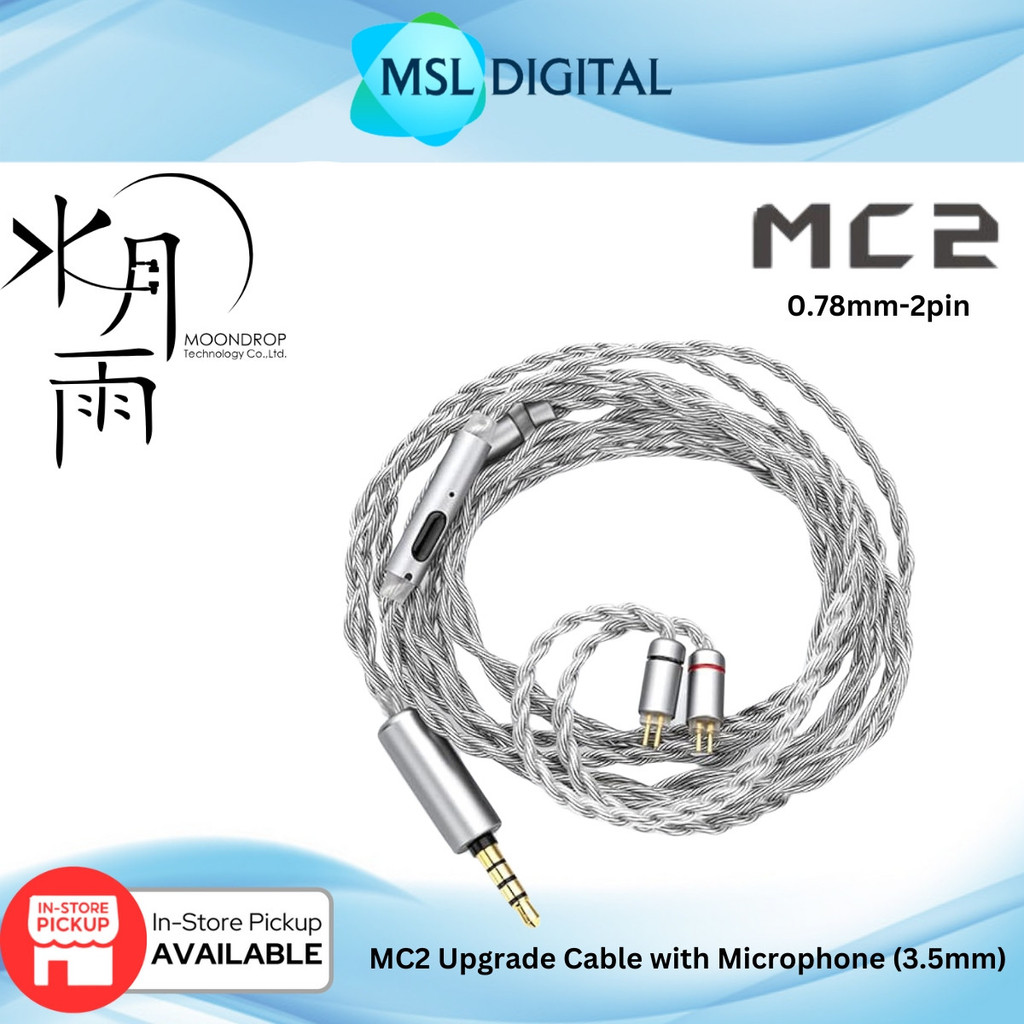 Moondrop MC2 Microphone Upgrade Cable (3.5mm) 0.78mm 2pin | Shopee Malaysia