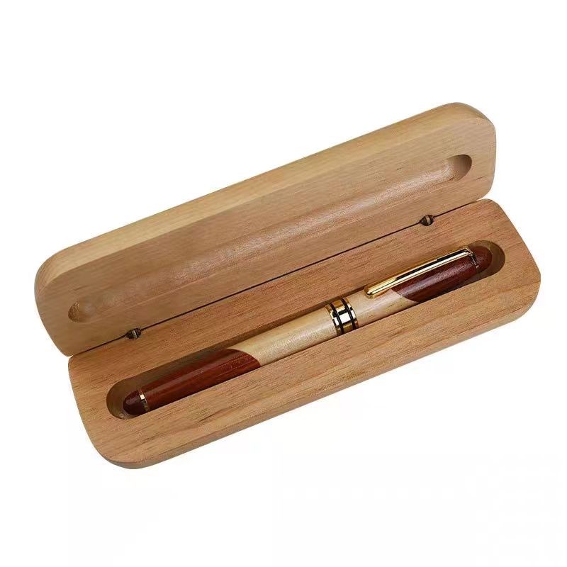 Rotating Wood Ballpoint Pen High-End Signature Pen Metal Solid Wood Gel ...