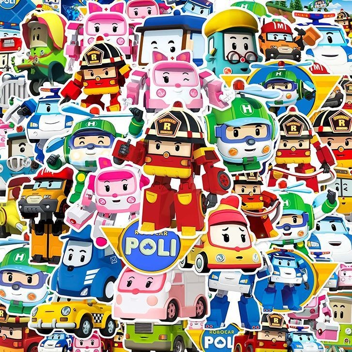 [Transforming Car Poli] 100 Sheets Transforming Car Poli Graffiti ...