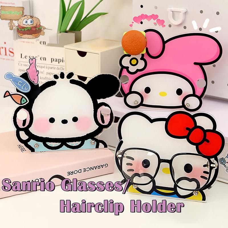 NB Sanrios Hello Kitty Glasses Stand Kuromi My Melody Hairpin Storage ...
