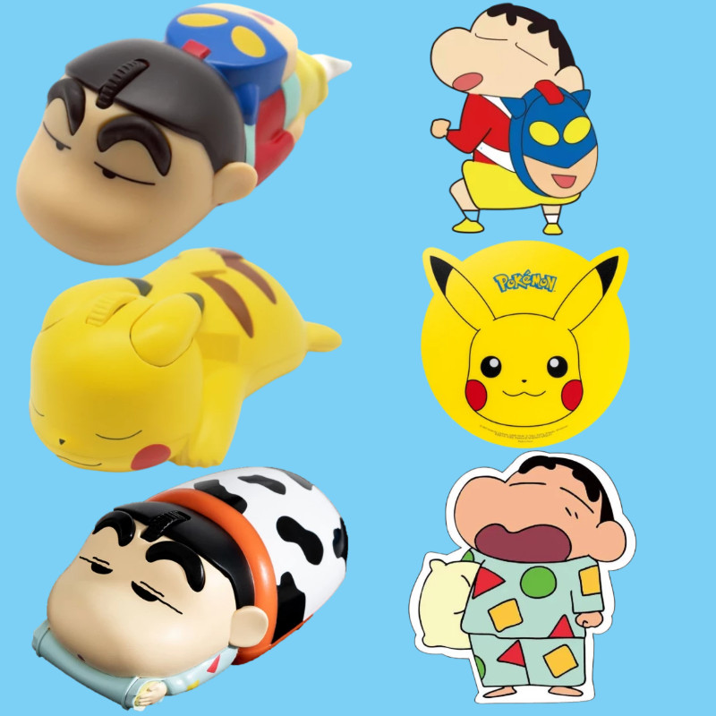 Korean Genuine Pikachu Bluetooth Mouse Computer Merchandise Crayon Shin ...