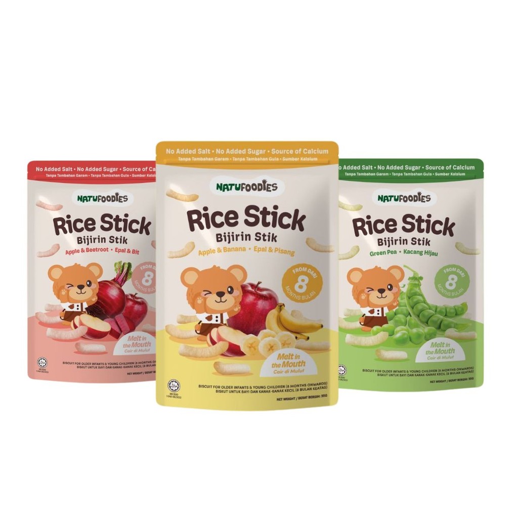 Natufoodies Baby Snack Rice Stick Baby Food (8m+) | Shopee Malaysia