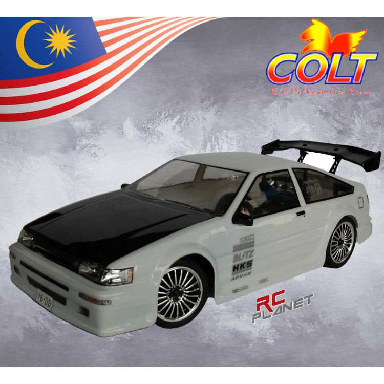 Colt 1/10 Clear Body AE86 Levin with Decal with wing post 200mm M2320 ...