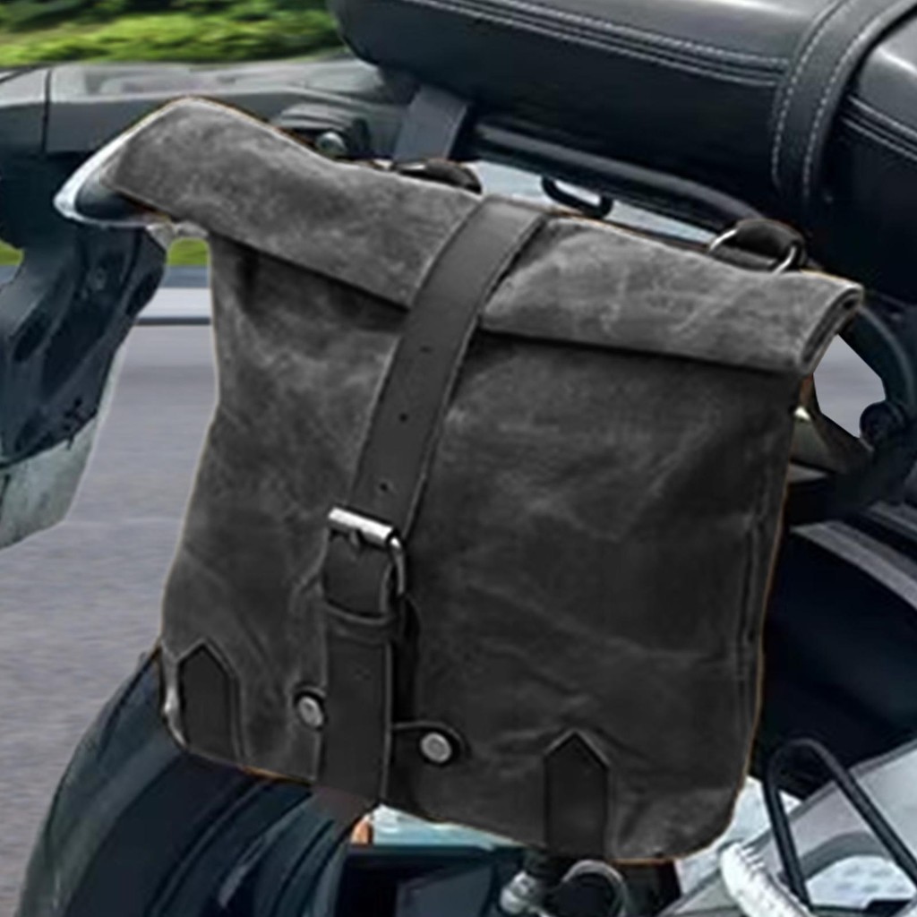 Motorcycle Saddlebag Waterproof Canvas Tool Bag Universal Motorcycle ...