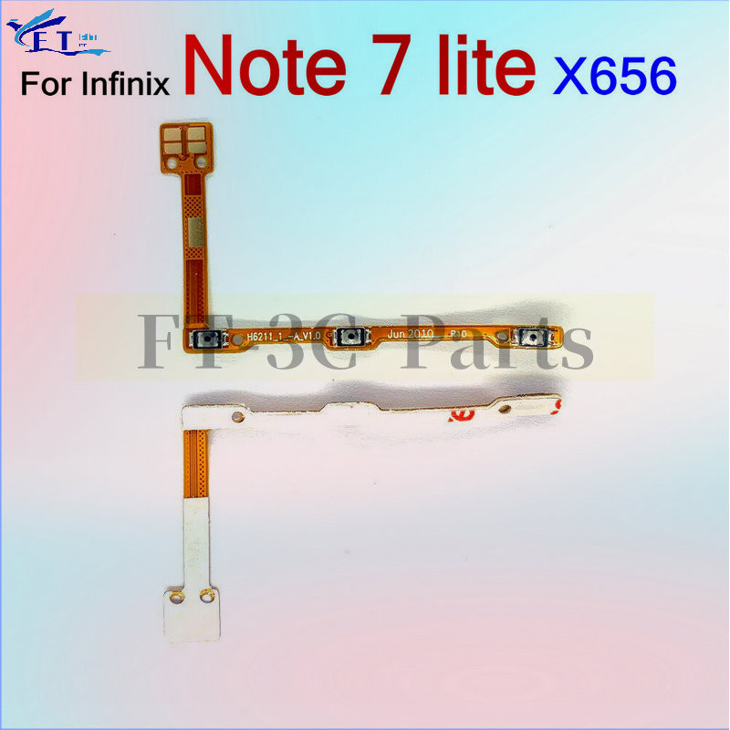 For Infinix Note 7 Lite X656 Power On Off Button Volume Buttons Switch ...