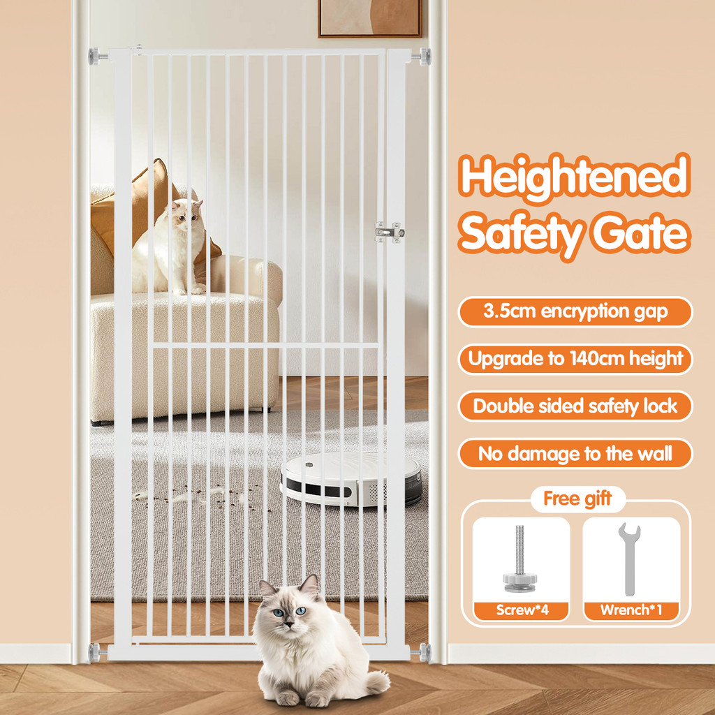 Mafababe 140cm baby safety gate stair cage indoor guardrail high gate ...