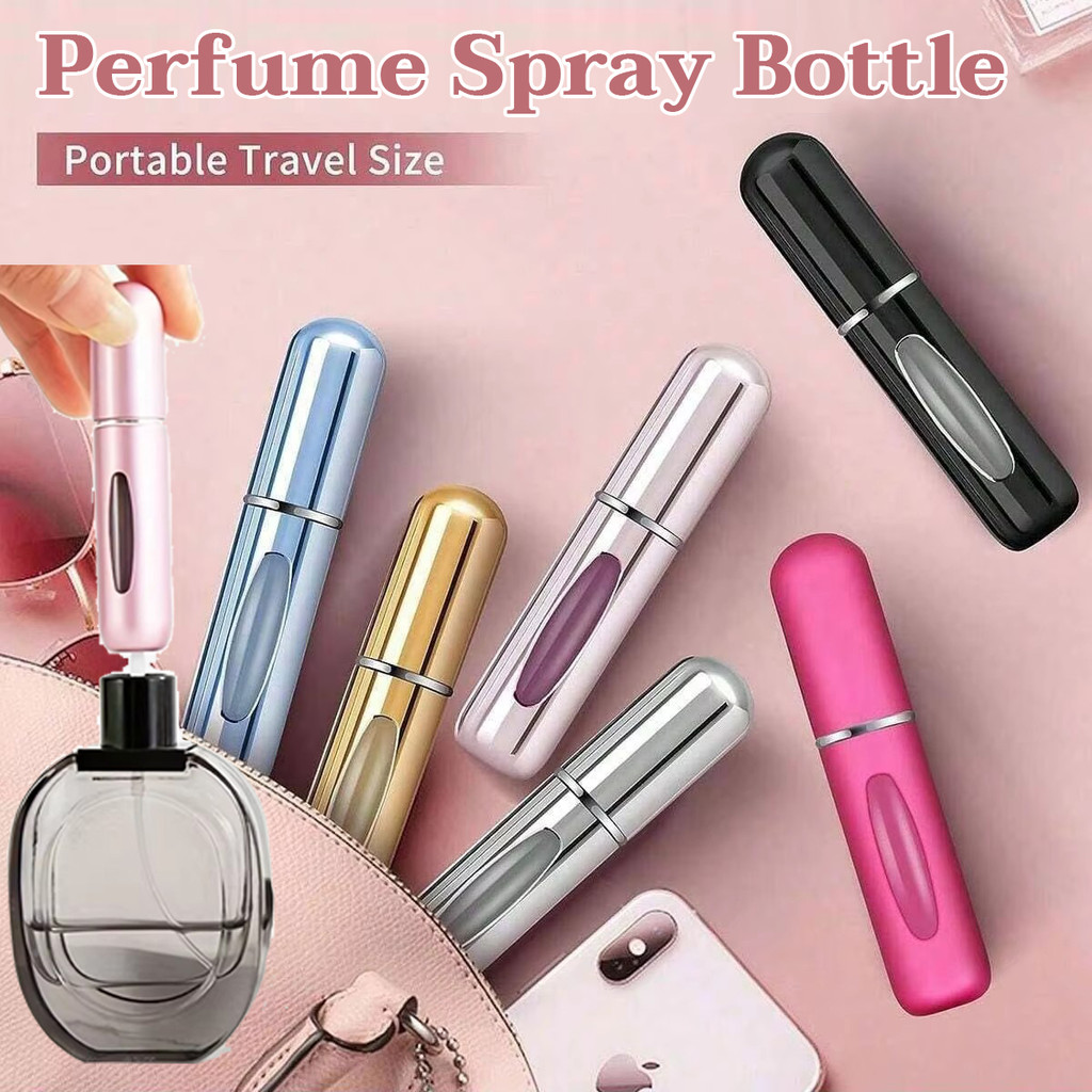 5/10ml Perfume Spray Bottle Portable Travel Refillable Empty Bottom ...