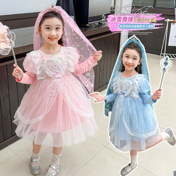 princess dress for kids girl disney princess costume gaun budak ...
