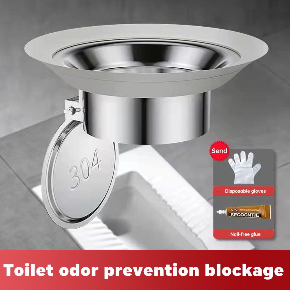 304 Stainless Steel Toilet Drain Oddor Stopper Anti Smell Anti Insect ...