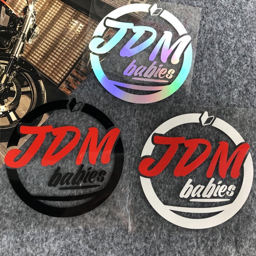 JDM Laser Sticker Motorcycle Car Helmet Scooter bike Cover Scratches ...